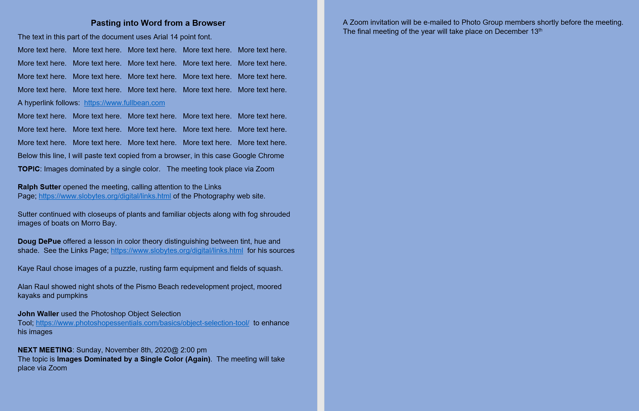 Merge Formatting